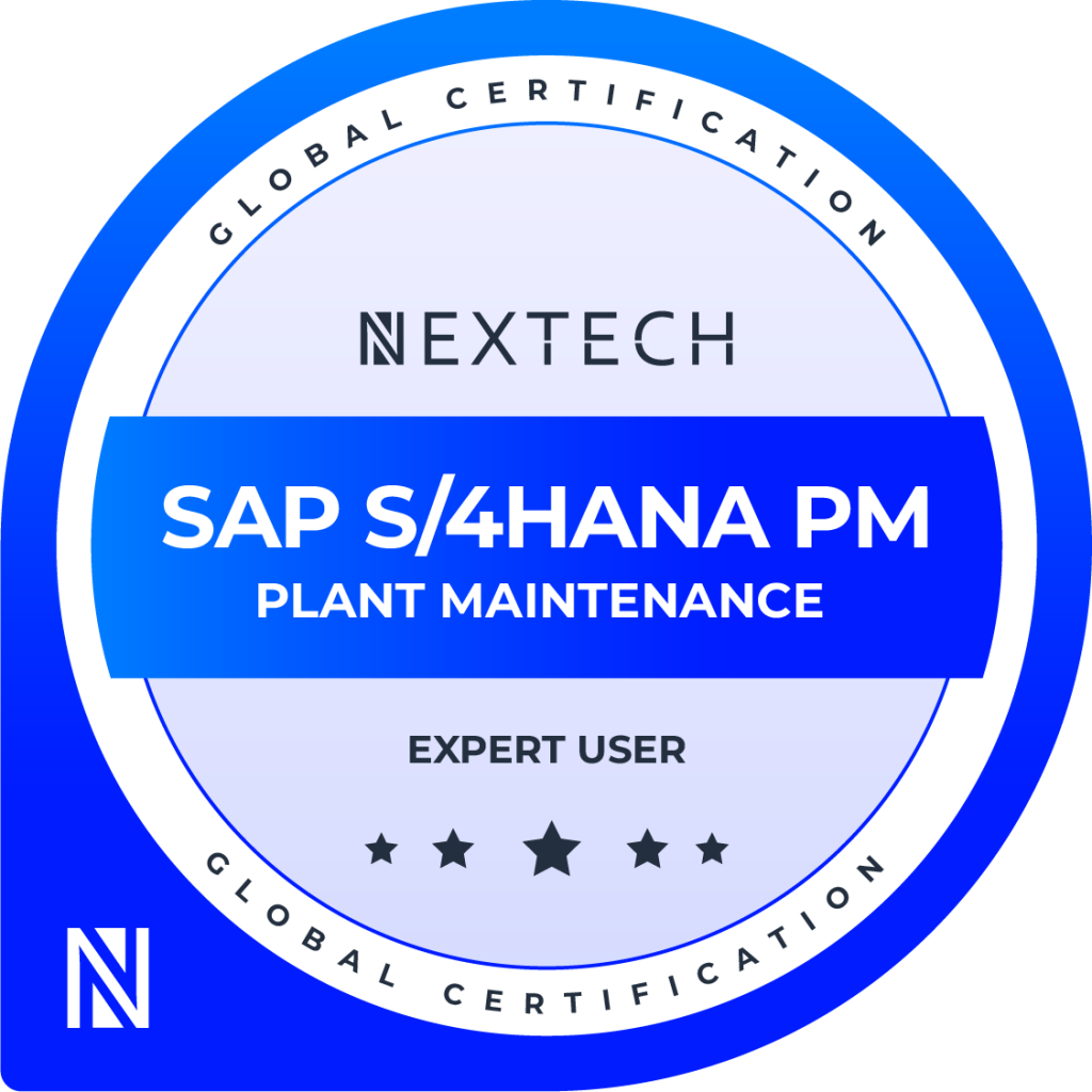 ¡Aprobé el curso de SAP S/4HANA PM – Mantenimiento de planta! – Nextech