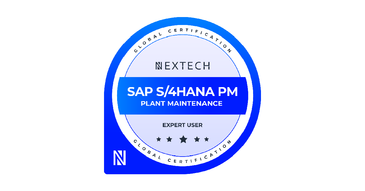 ¡Aprobé el curso de SAP S/4HANA PM Básico! – Nextech